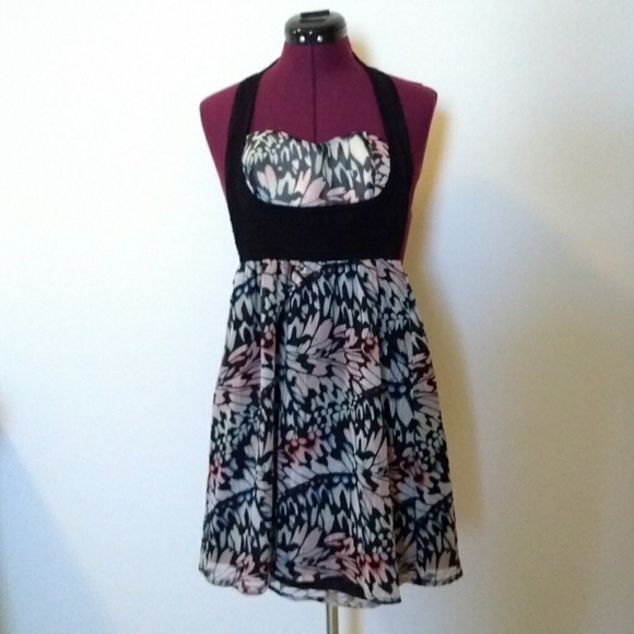 2B Bebe | Dresses | 2b Bebe Watercolor Print Fit Flare Dress | Poshmark